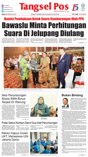 ePaper Edisi Rabu, 21 Februari 2024 - tangselpos.id
